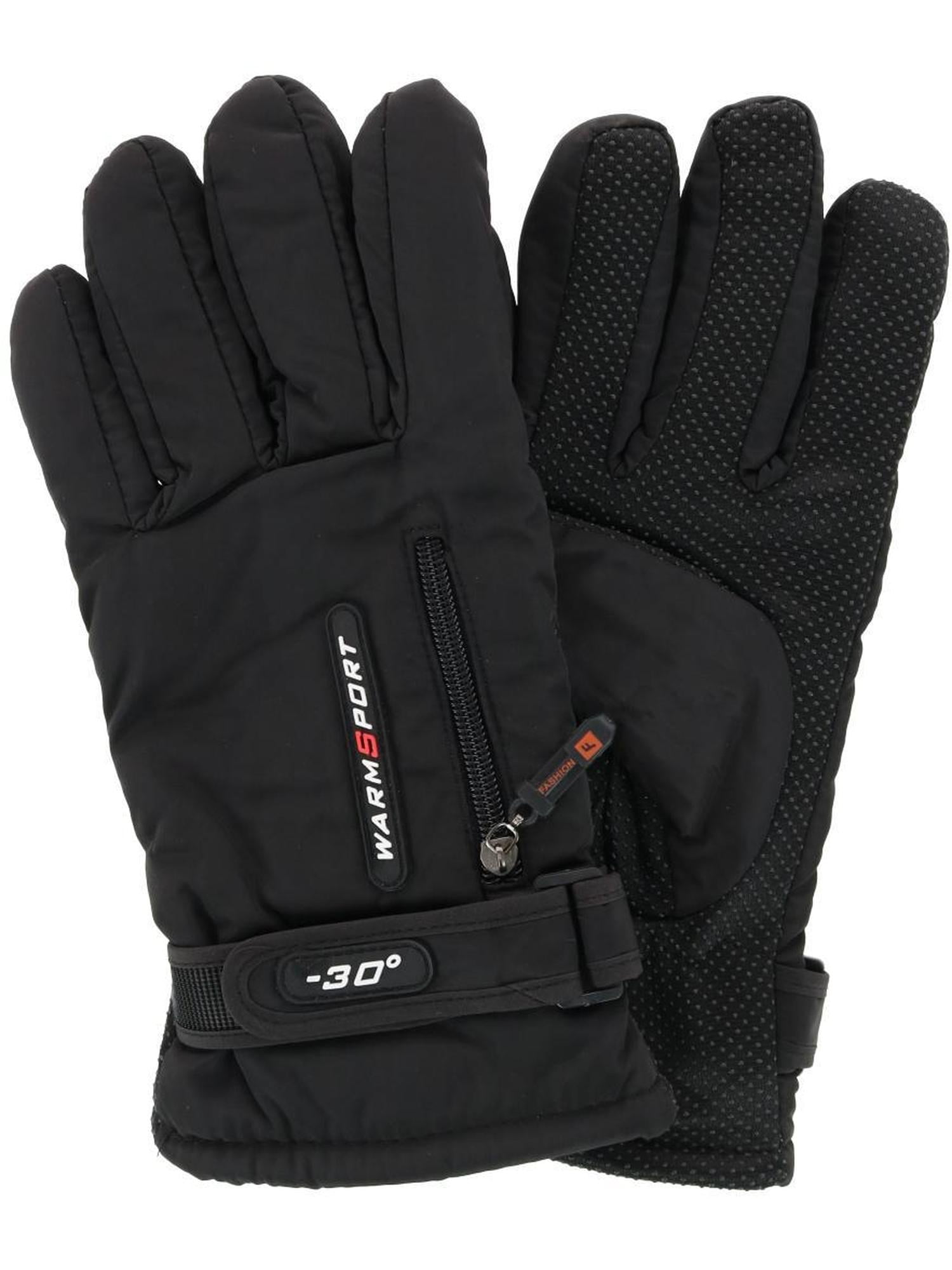 CTM Lined Winter Gloves with Zipper Pocket (Men) - Walmart.com