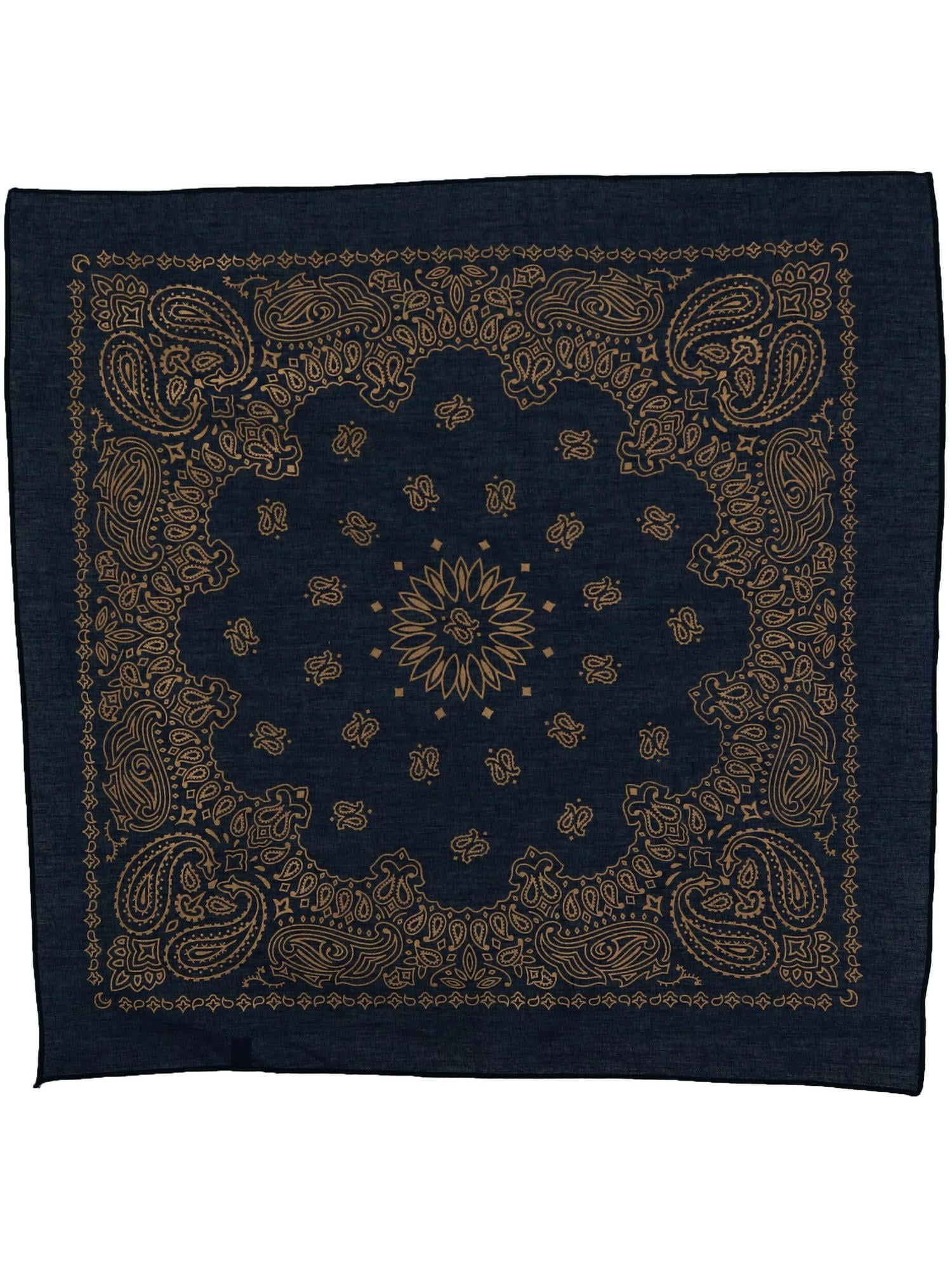 CTM Metallic Gold Paisley Print Bandana - Walmart.com