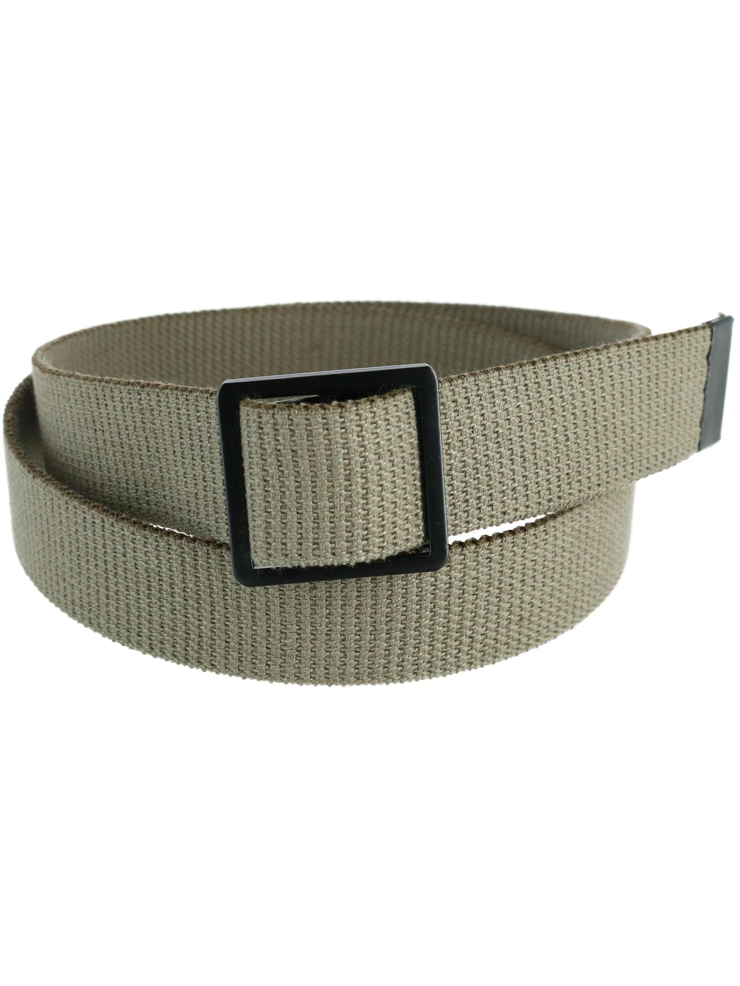 CTM Men's Big & Tall Military Grade Belt with Open Face Buckle ...