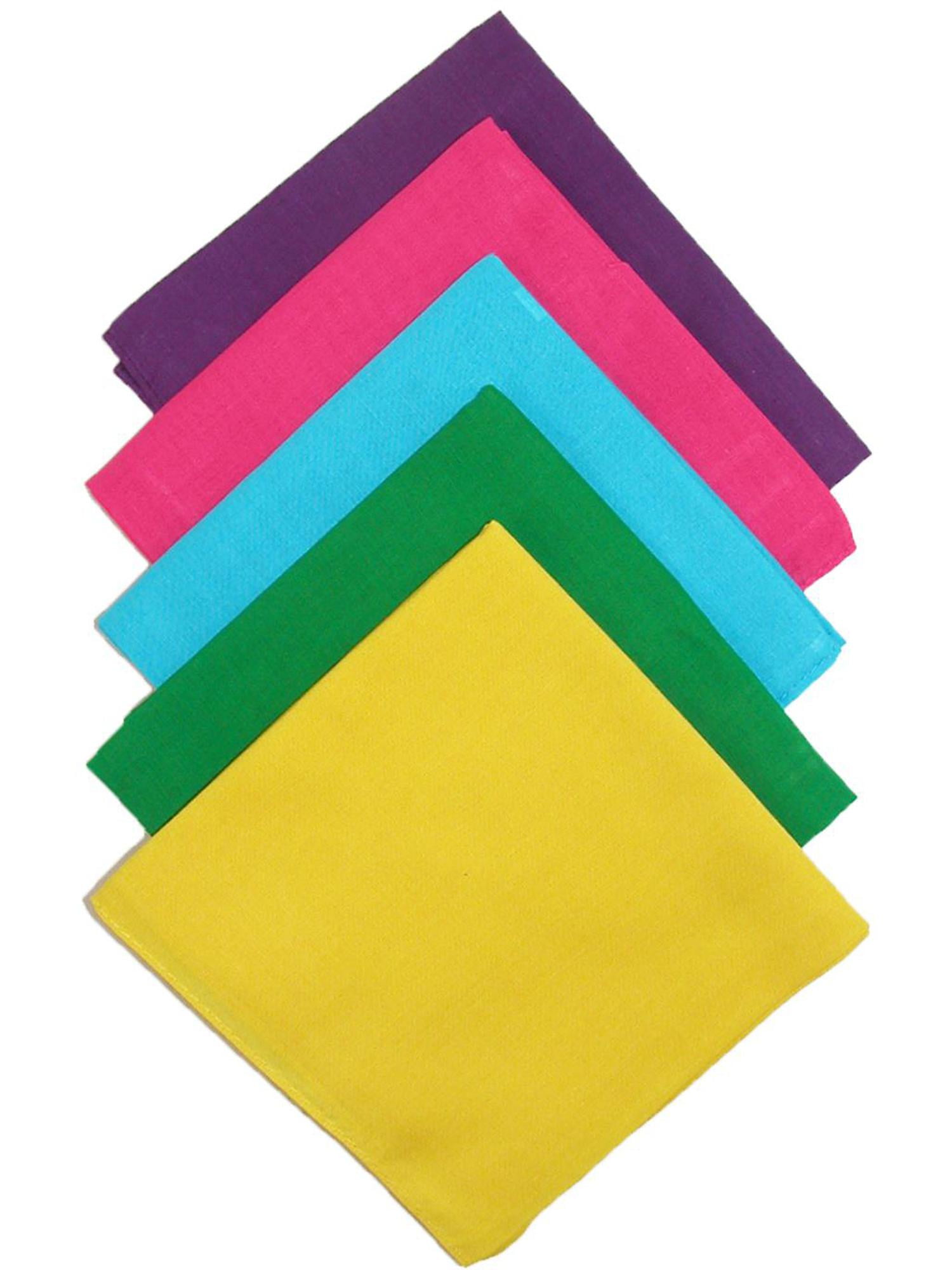 CTM Multi Color Solid Bandanas (Pack of 5) - Walmart.com