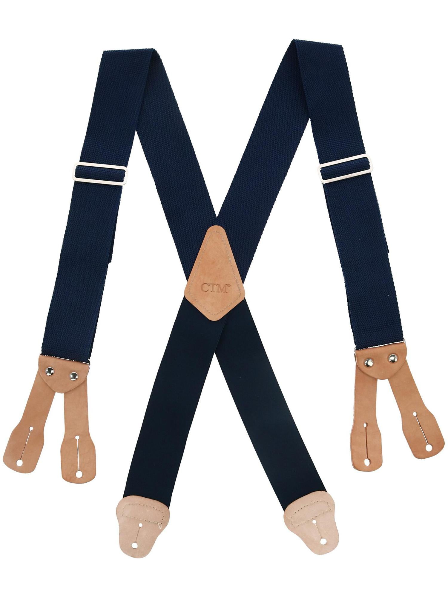 CTM Non-Elasticized Button End Work Suspenders (Men Big & Tall ...