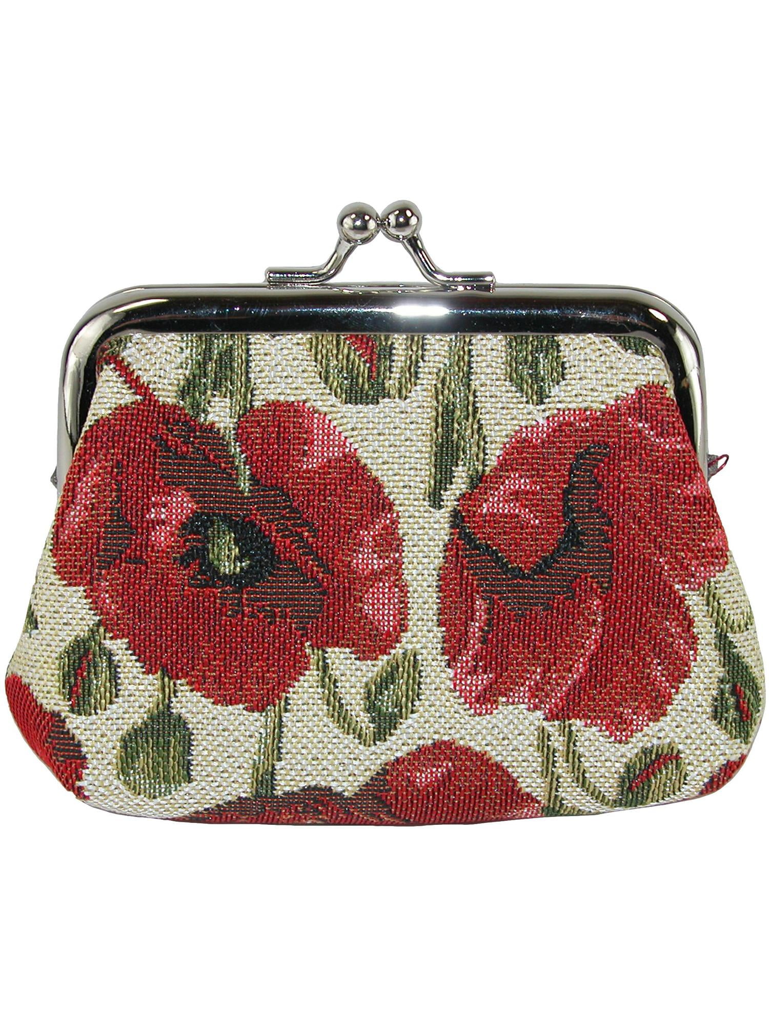 CTM Poppy Print Tapestry Coin Purse Wallet (Women) - Walmart.com