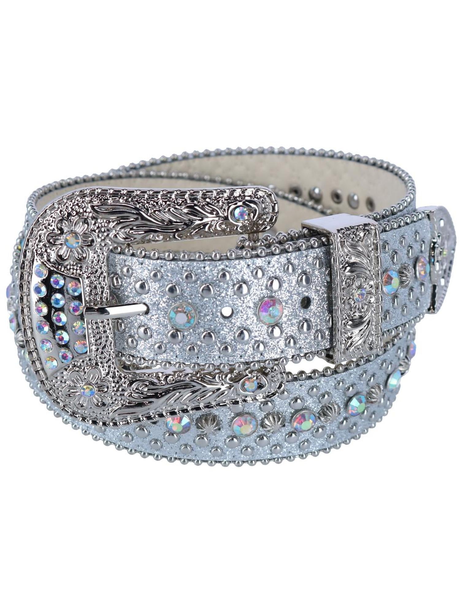 CTM Rhinestone Glitter Bling Belt (Women) - Walmart.com
