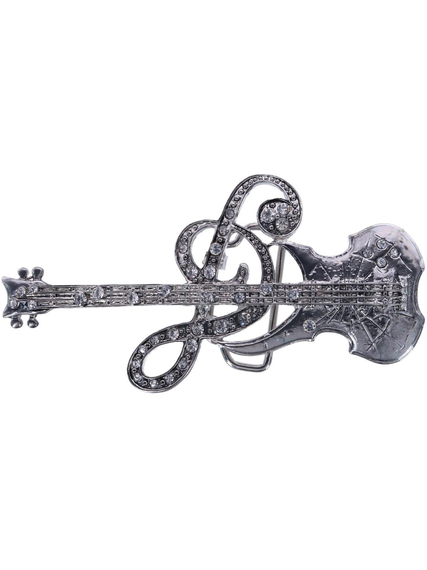 CTM Rhinestone Music Note Guitar Buckle (Women) - Walmart.com