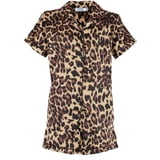 CTM Short Sleeve Leopard Print Pajama Set (Women) - Walmart.com