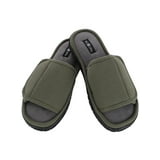 CTM Supportive Open Toe Hook and Loop Slide Slippers (Men) - Walmart.com