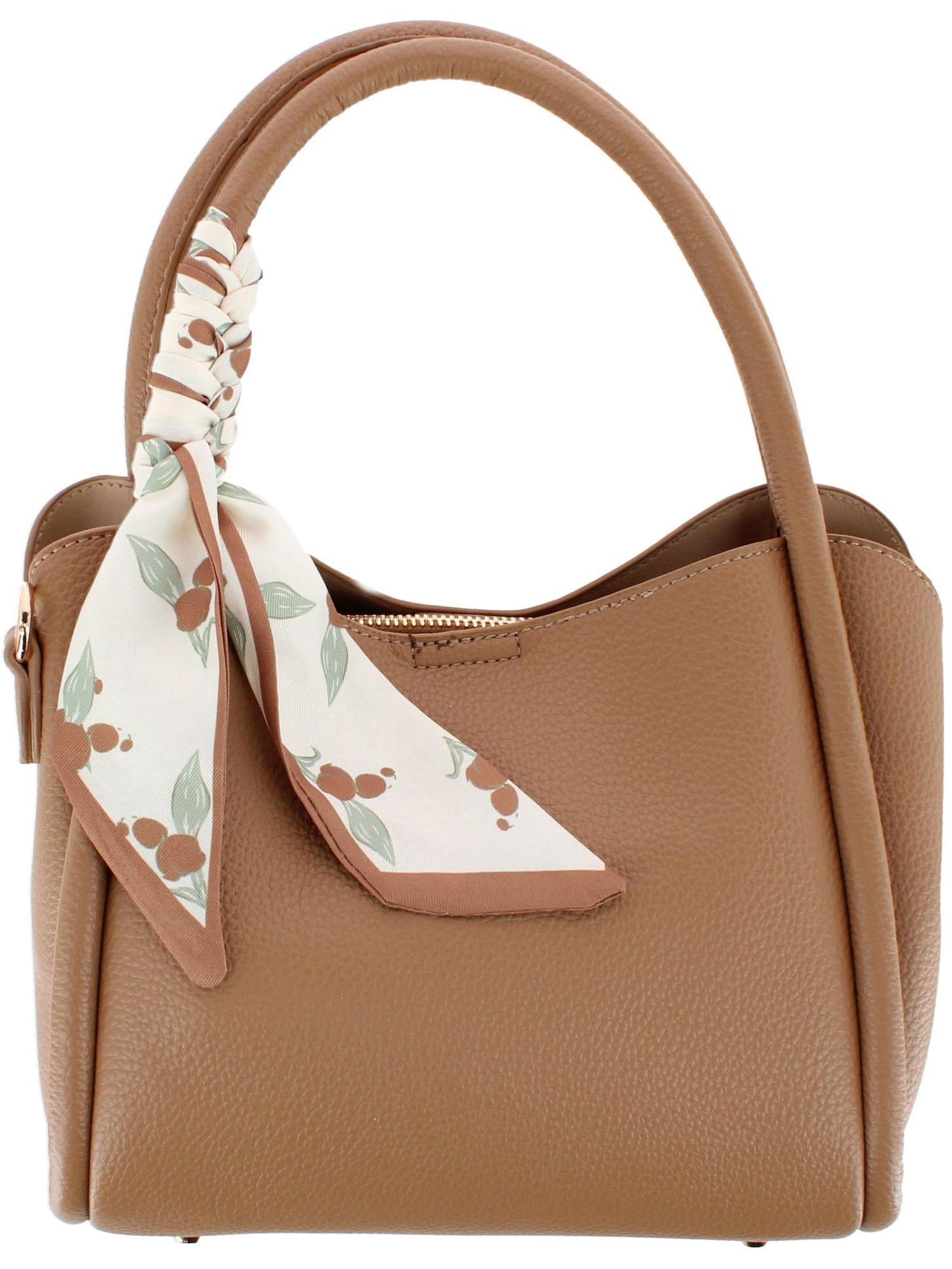 CTM Synthetic Leather Shoulder Handbag with Coordinating Scarf (Women ...