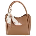 CTM Synthetic Leather Shoulder Handbag with Coordinating Scarf (Women ...