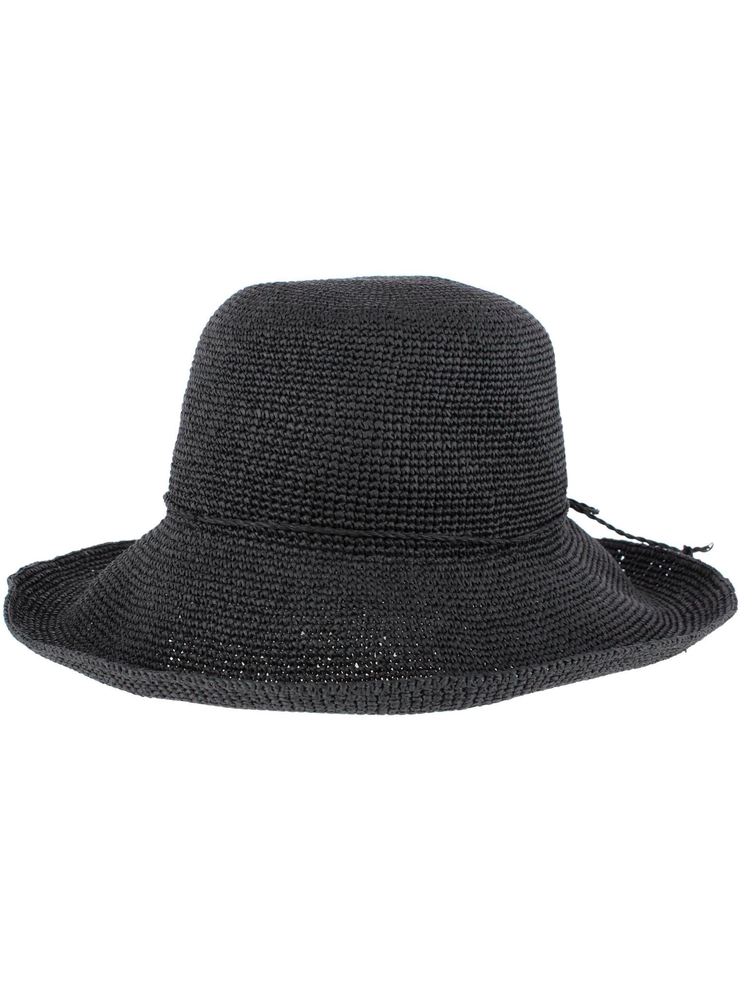 CTM Toyo Straw Crocheted Sun Hat with Shapeable Brim (Women) - Walmart.com