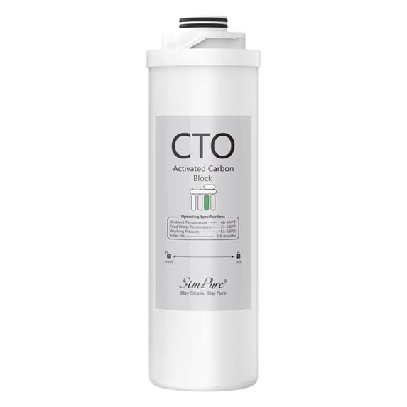 CTO Water Filter Replacement Cartridge for SimPure WP2 Reverse Osmosis ...