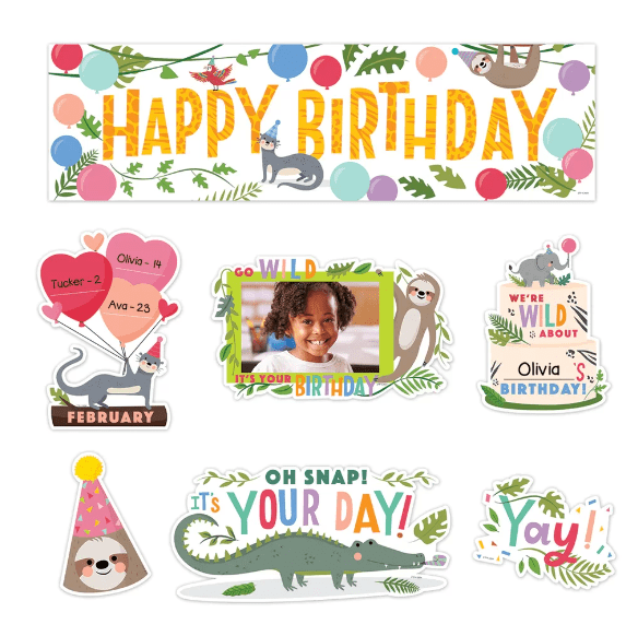 CTP Jungle Friends Happy Birthday Mini Bulletin Board (CTP 10921 ...