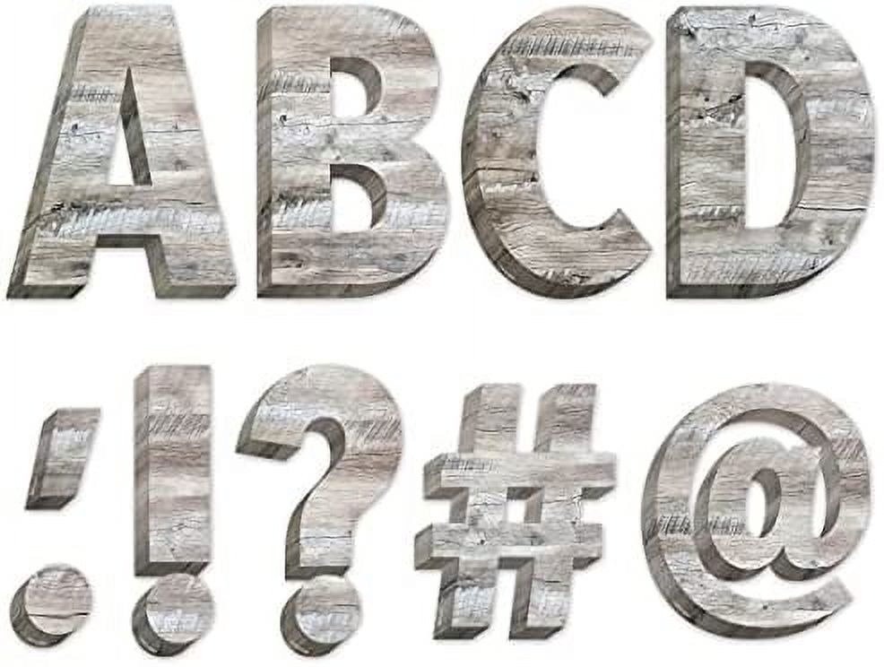 CTP Rustic Wood Punch-Out Letters for Classroom – Essential Homeschool ...