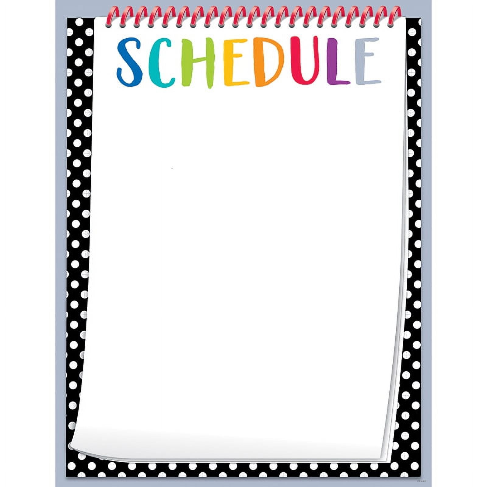 Creative Teaching Press CTP2849 Bold & Bright Schedule Chart - Walmart.com