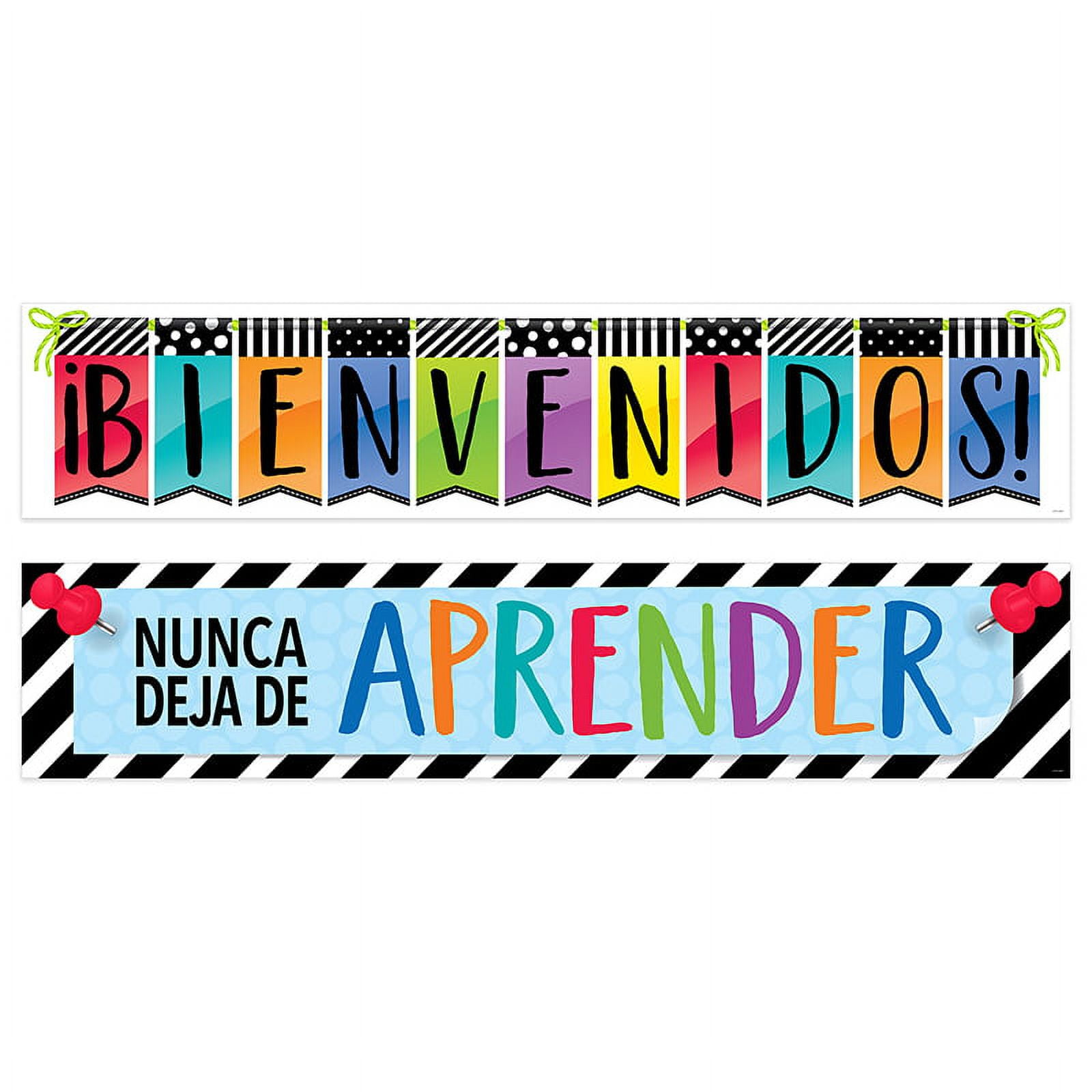 Bold & Bright Bienvenidos! Spanish Banner by Creative Teaching Press ...