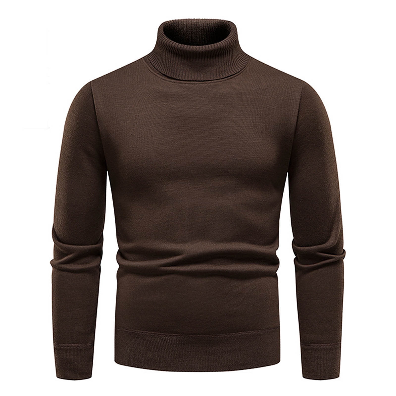 CTPDG Turtleneck Sweater Men Ribbed Knit Fashion Casual Pullover Fall ...