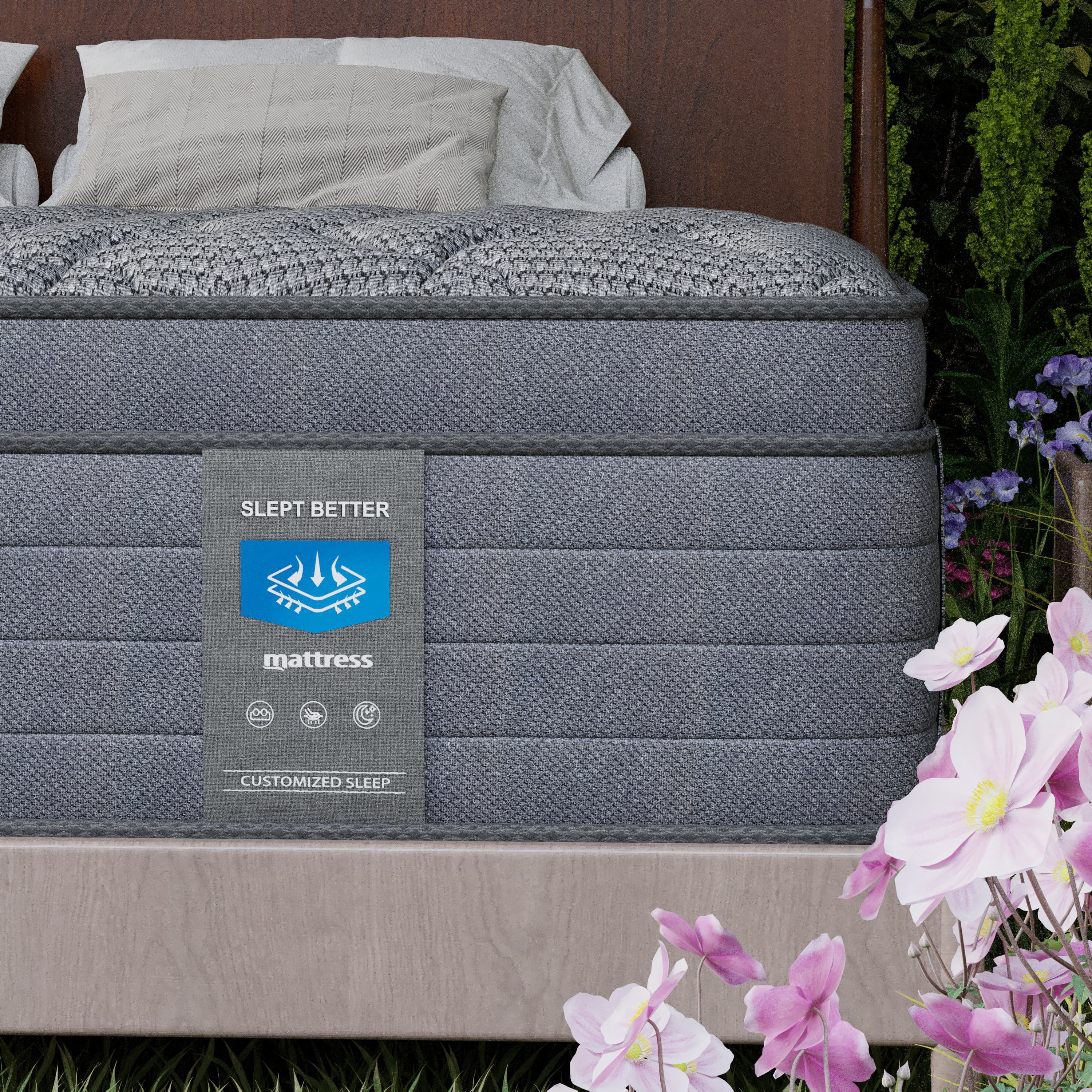 CTQC 12 Twin Mattress Cooling Gel Memory Foam Hybrid Mattress Medium ...