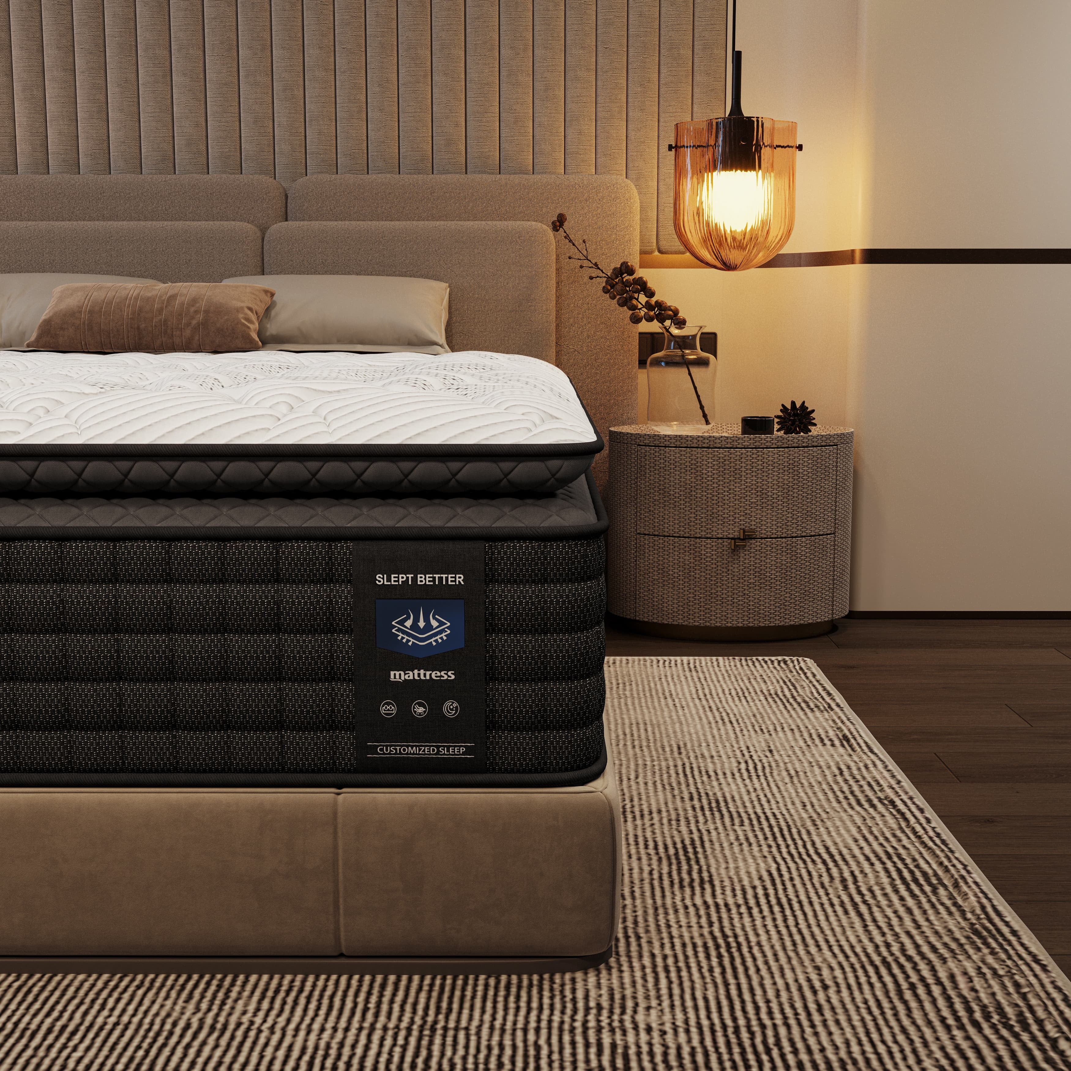 CTQC Mattress 12 Inch Full Euro Top Mattress in a Box Memory Foam ...