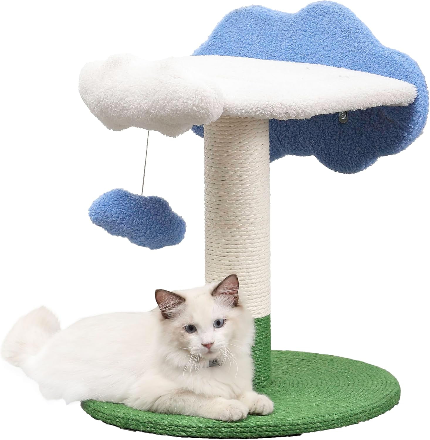 CTR1006A Sami 21.5" Modern Jute Cloud Cat Tree with Scratching Post ...