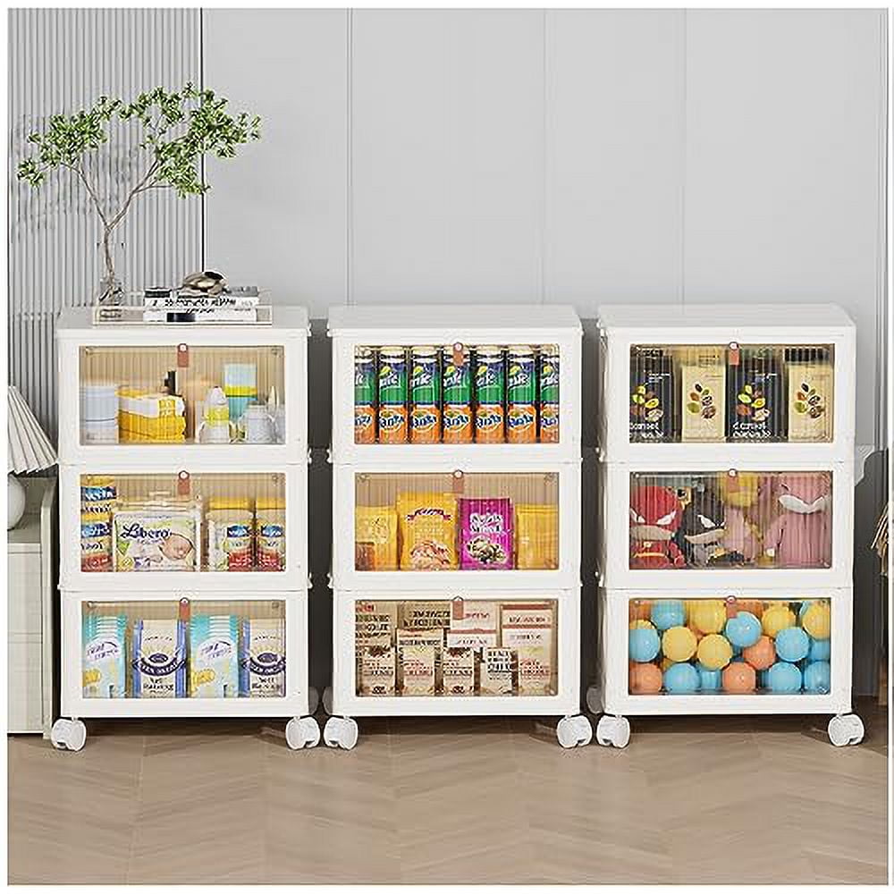 CTSNSLH 24Qt Plastic Collapsible Storage Containers With Lids for ...