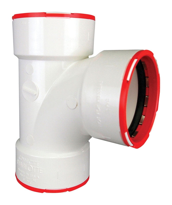 CTT 00400 1000 Schedule 40 DWV PVC Pipe Fitting, Sanitary Tee, 2-In ...