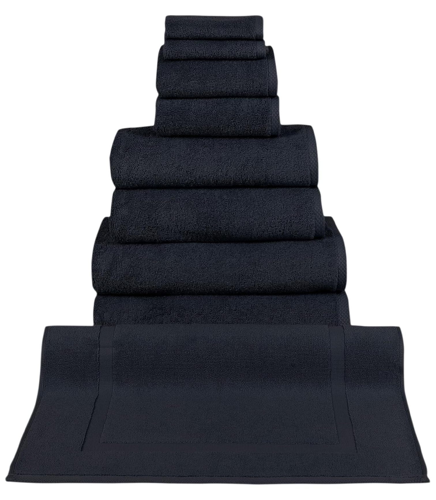 CTT - 9 Piece Premium Towel Set, 100% Turkish Cotton, Highly Absorbent ...