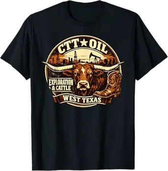 CTT Oil Exploration And Cattle Company Texas T-Shirt - Walmart.com