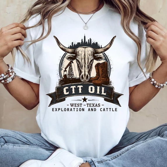 CTT Oil Exploration And Cattle Unisex T-Shirt, CTT Oil Landman, West ...
