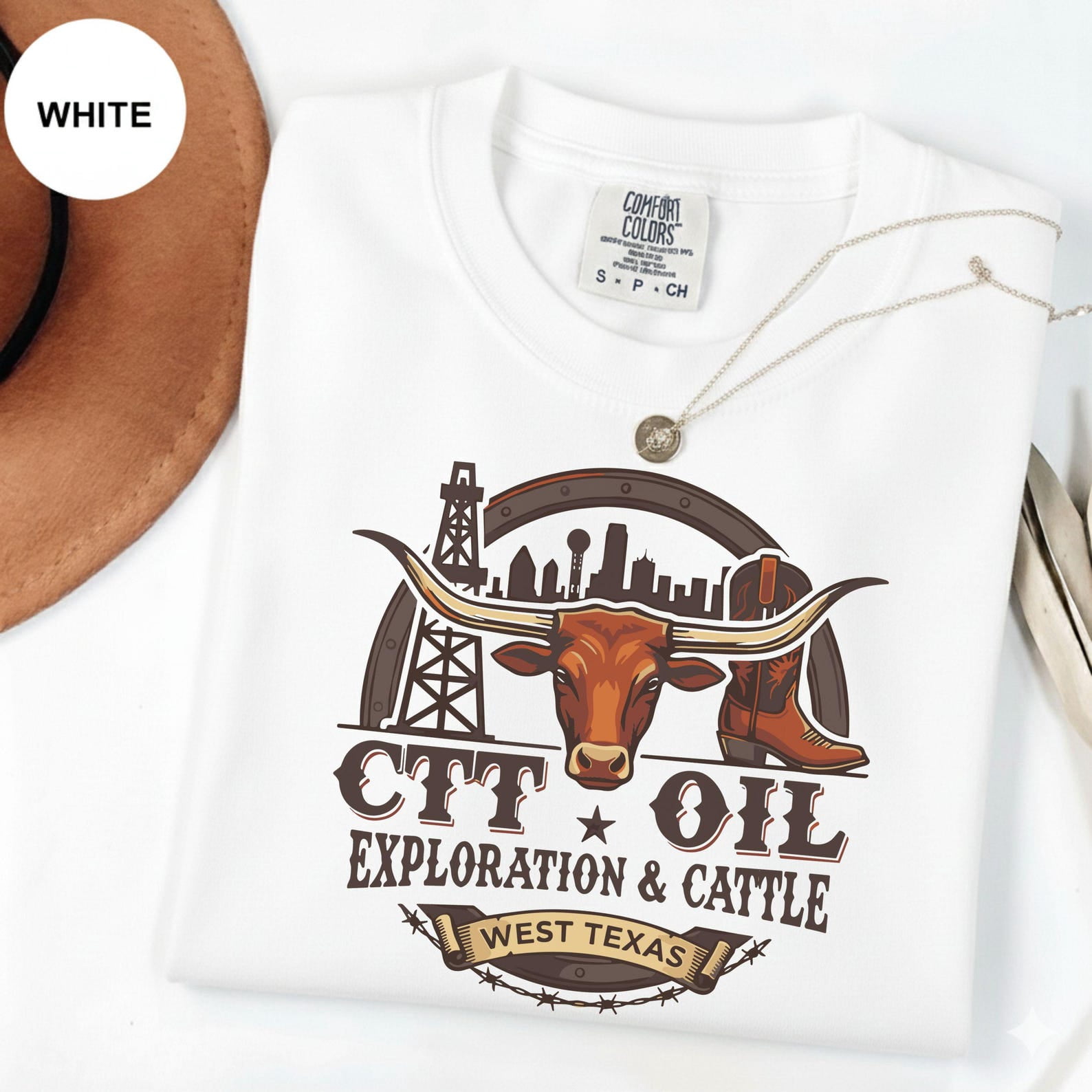 CTT Oil Exploration and Cattle Company Texas Graphic T-Shirt Western ...