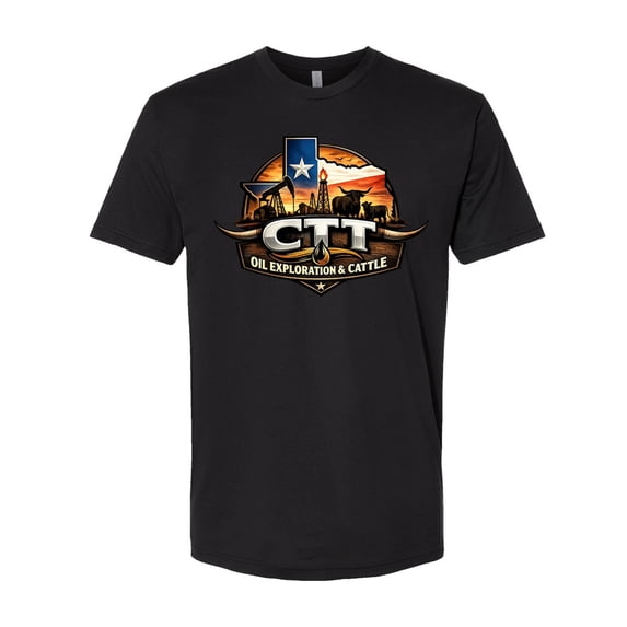 CTT Oil Exploration & Cattle Graphic T-Shirt Landman Tee - Walmart.com