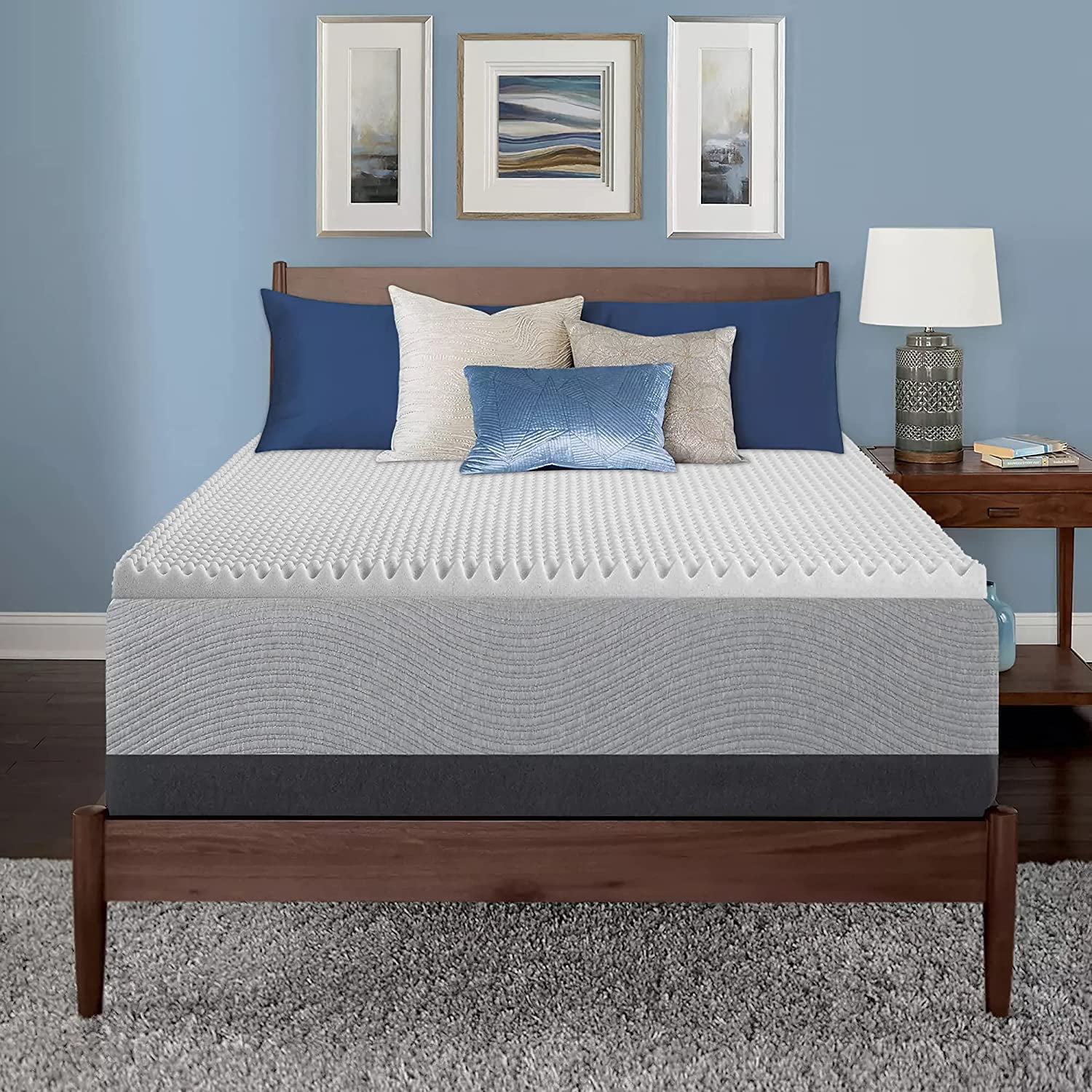 CTUVBIN 1-Inch High Density Medium Firm Foam Mattress Topper CertiPUR ...