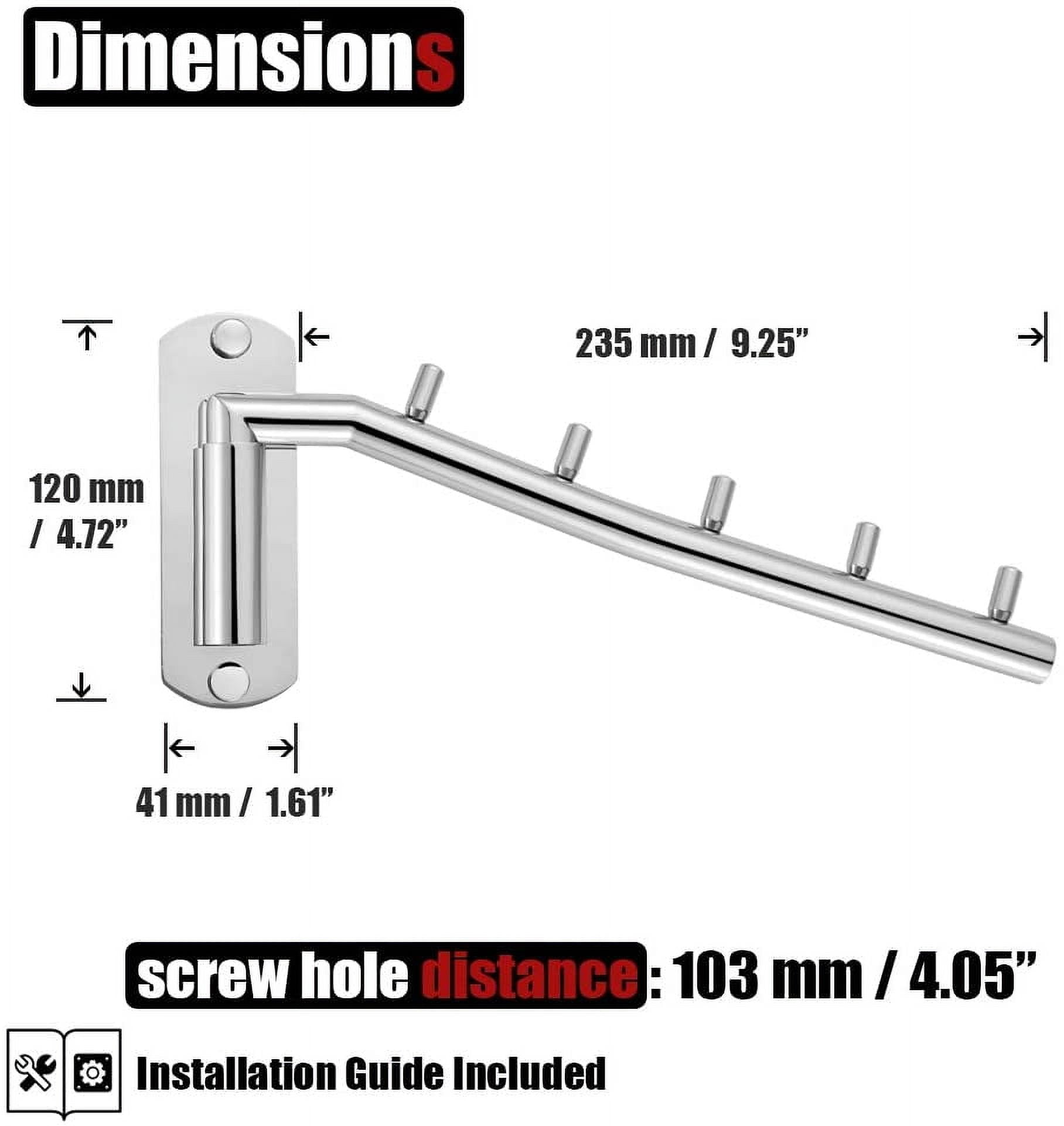 CTUVBIN Folding Clothes Hanger Rack Stainless Steel Swing Arm Hook ...