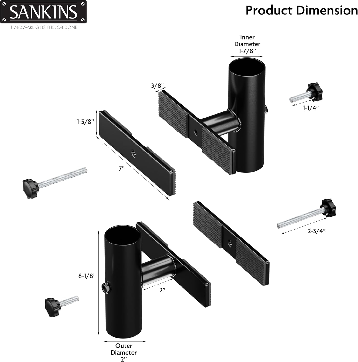 CTUVBIN Holder for Deck Railing Adjustable Base Stand Clamp Deck Mount ...