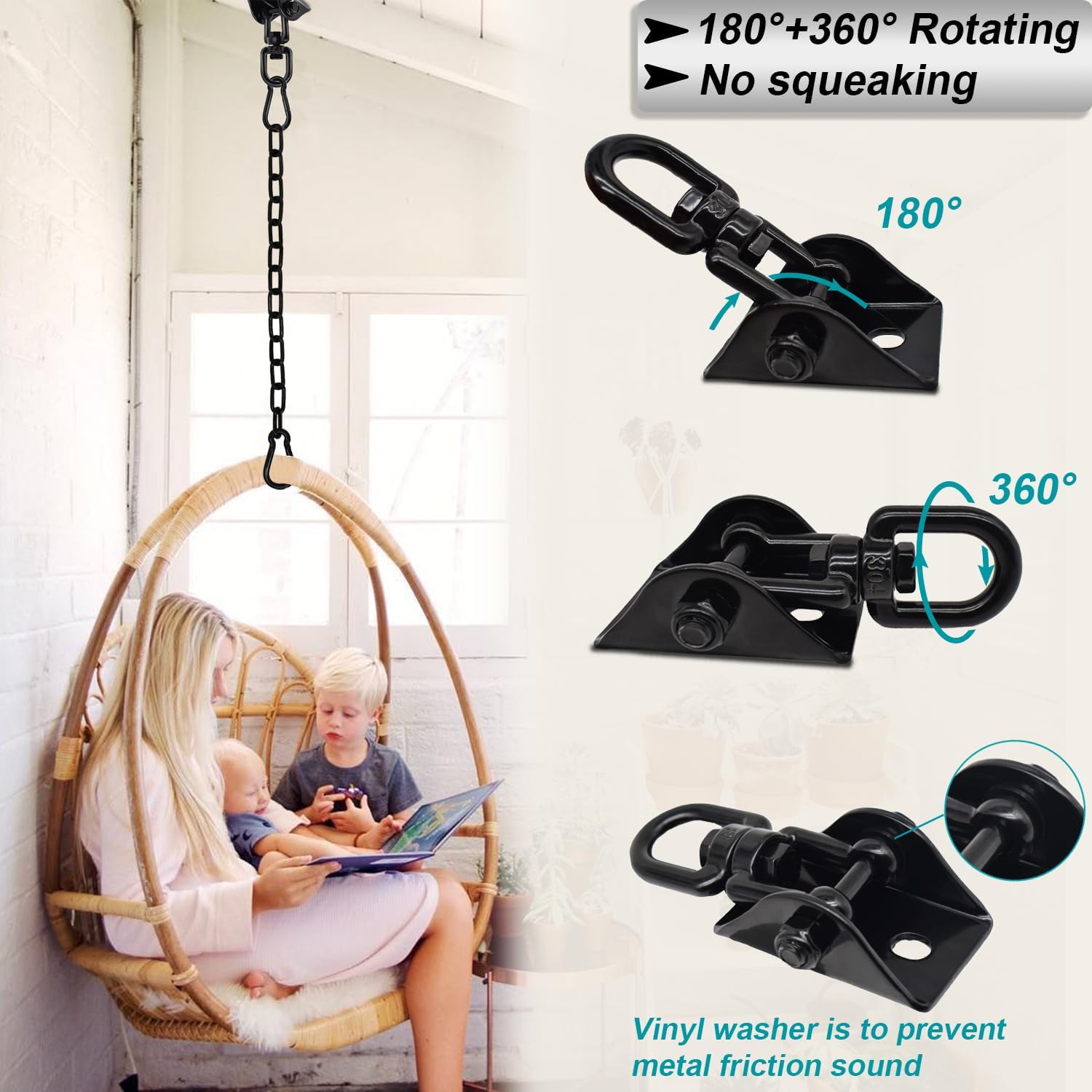 CTUVBIN Lendaba Hammock Hanging Kit Heavy Duty Hanging Chair Hardware ...