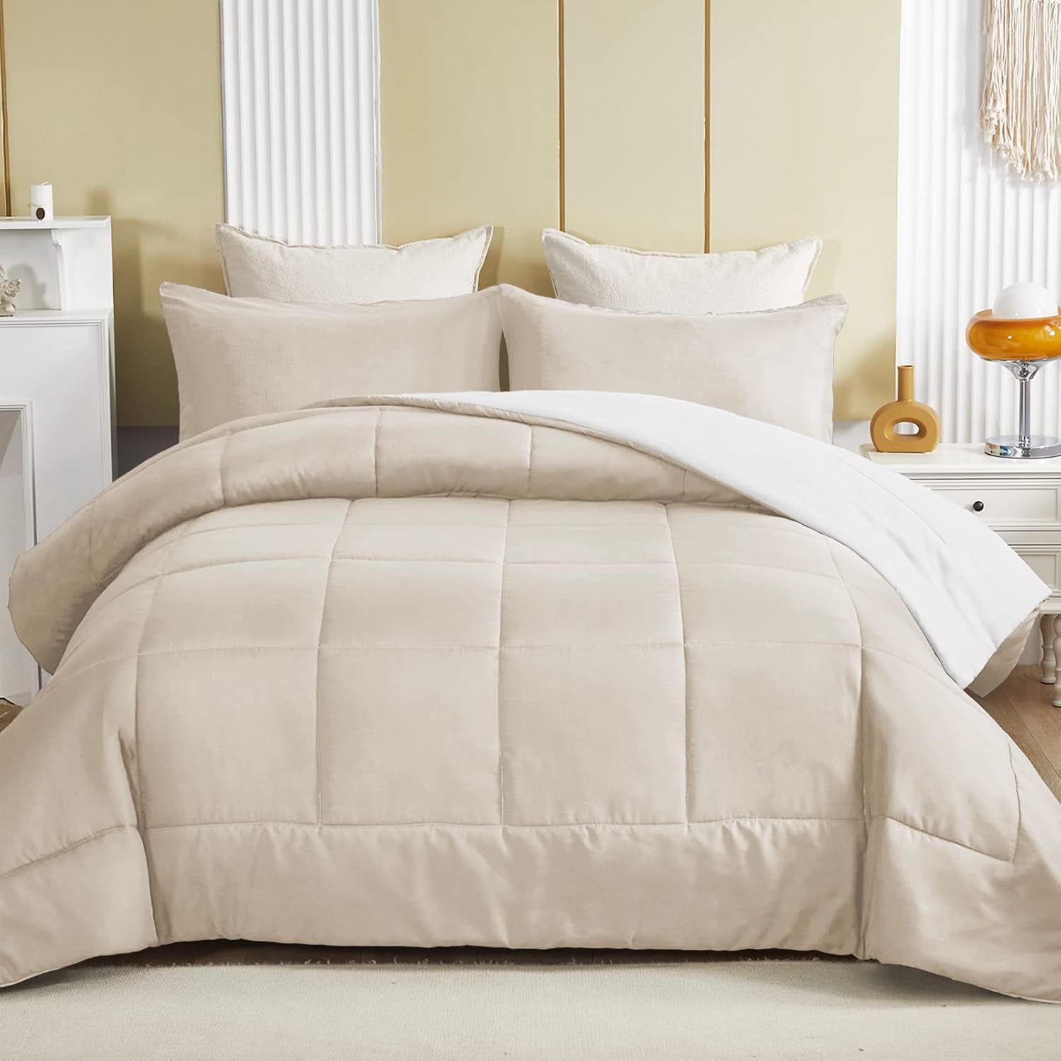 CTUVBIN Lightweight Summer Reversible Queen Size Comforter Set Down ...
