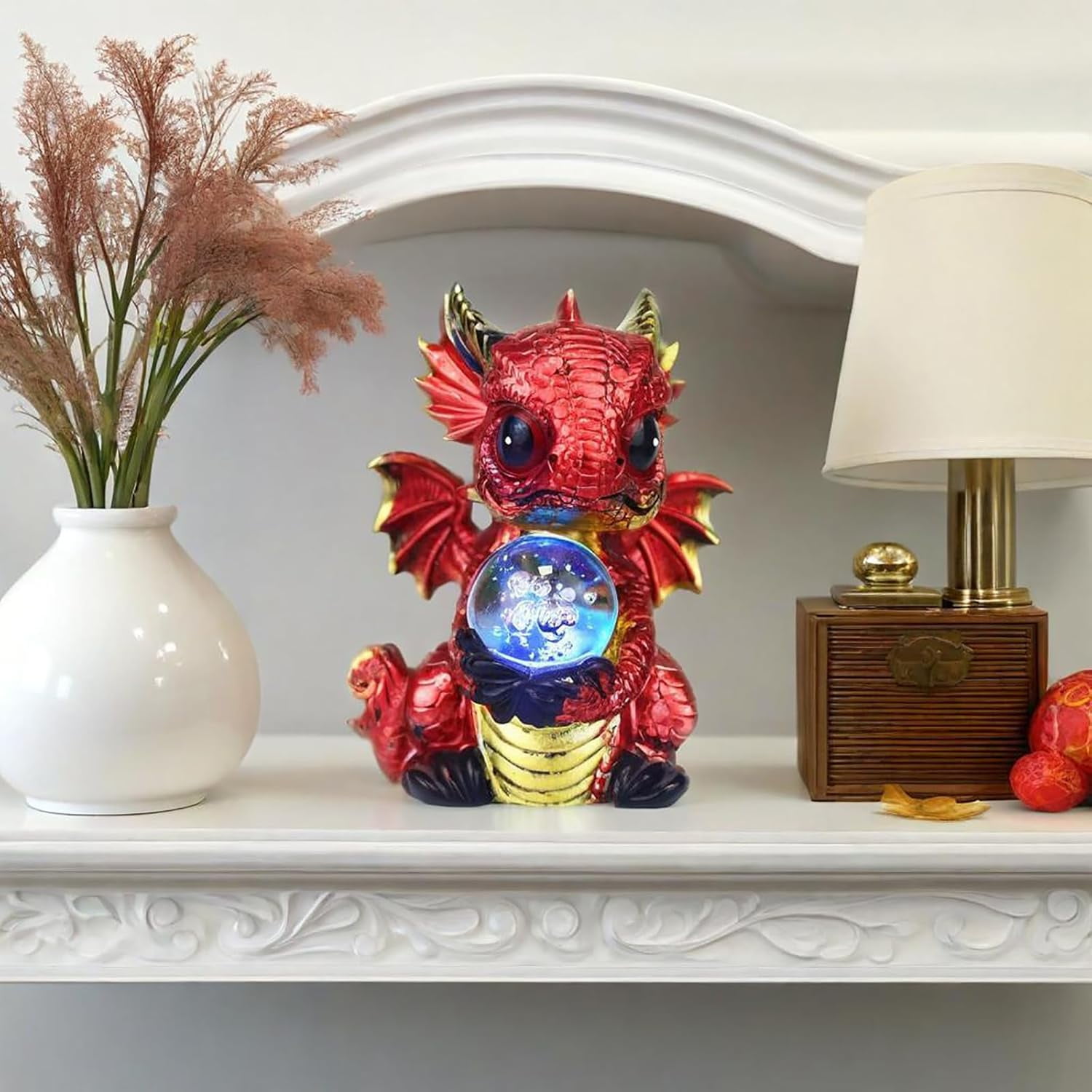 CTUVBIN Mystic Glow Dragon Statue - Color-Changing LED Light Decor ...