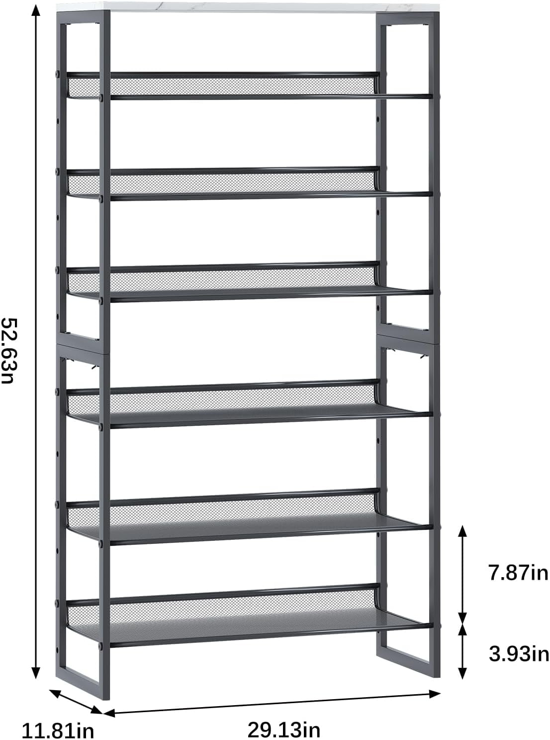 CTUVBIN Shoe Rack 8 Tiers Shoe Storage Organizer Large Capacity Storage ...