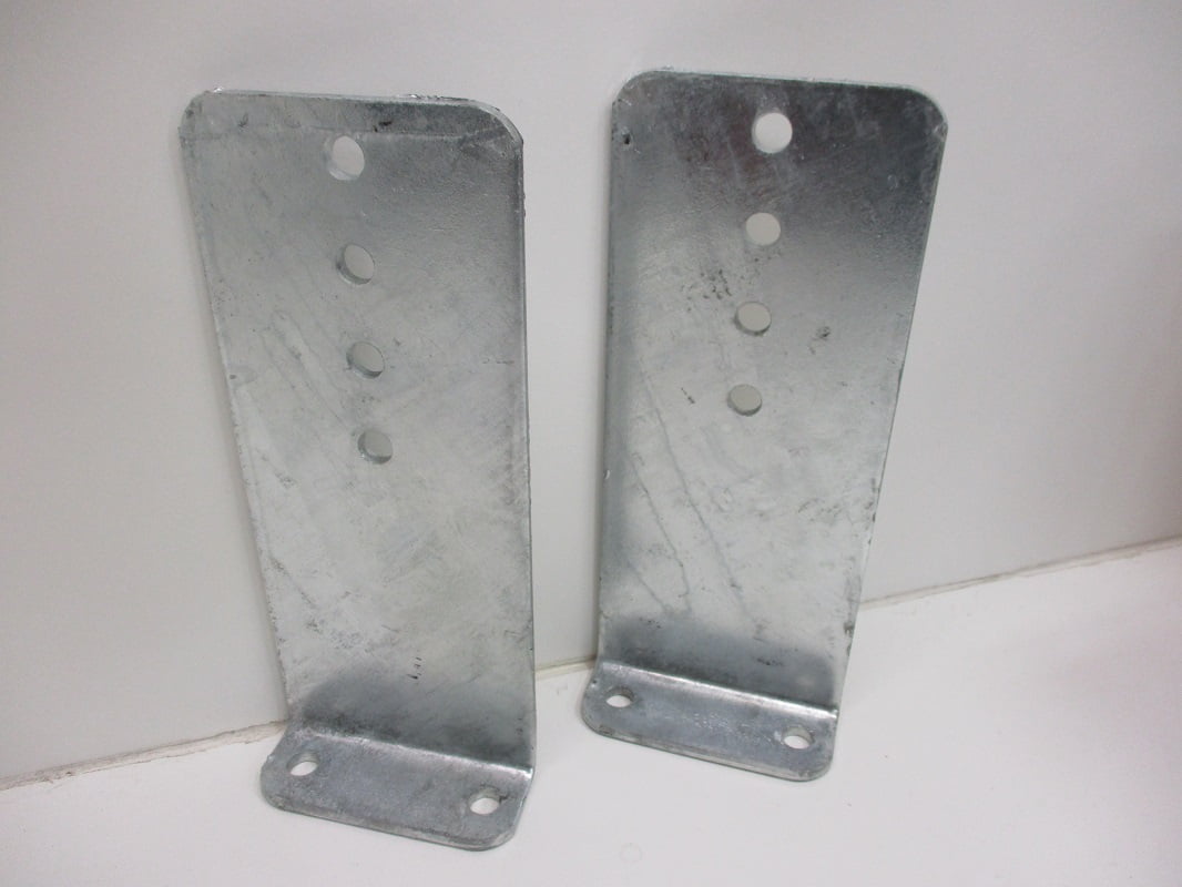 CTW (2) Vertical Pontoon Boat Trailer Bunk Bolster L Brackets / 5" by ...