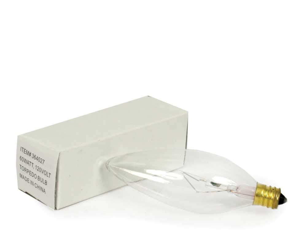 CTW Home 364027 60 Watt Torpedo Light Bulb - Box of 25 - Walmart.com