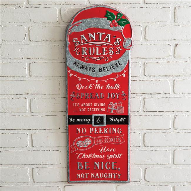 CTW Home 440081 Santa Rules Wall Sign - Walmart.com