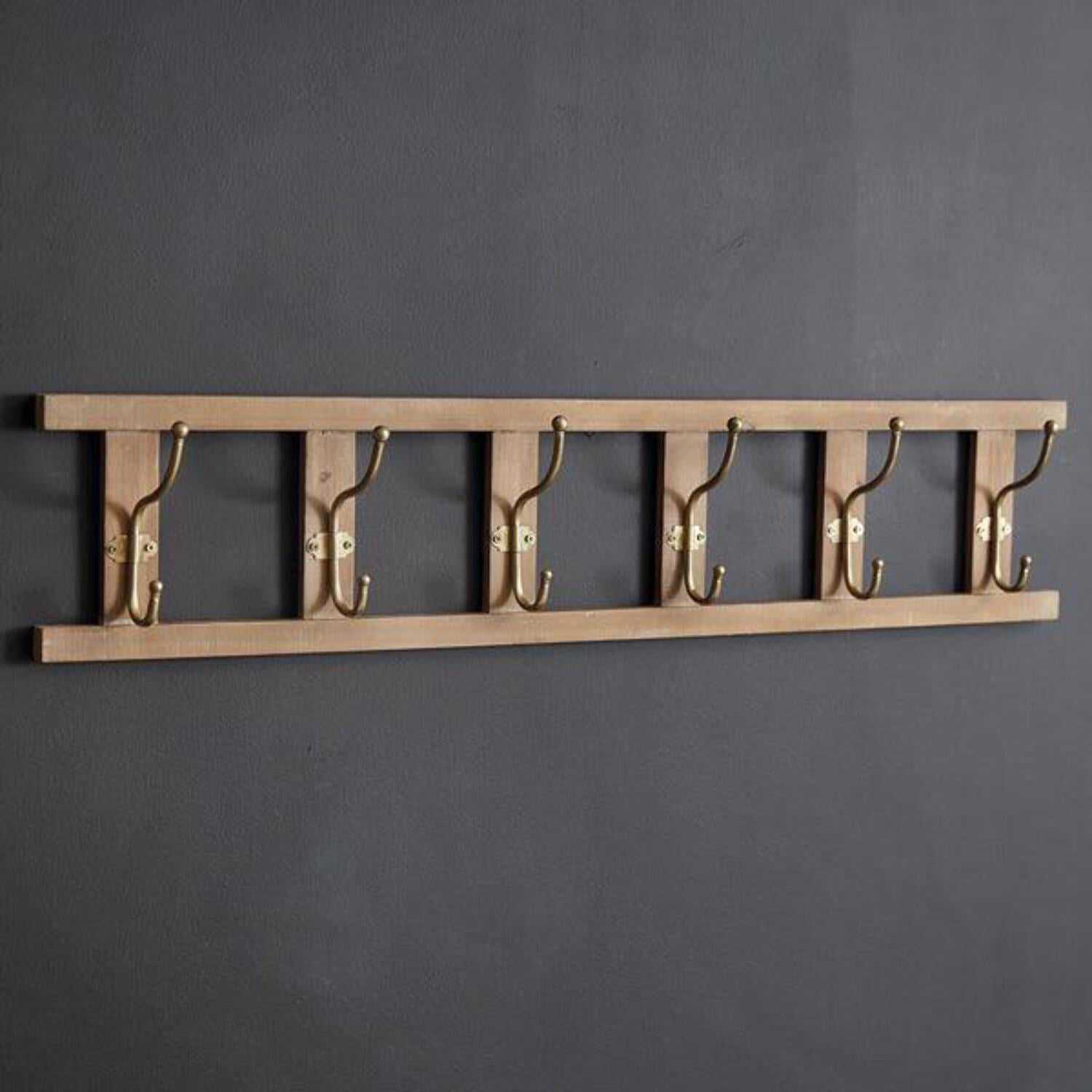 CTW Home 530375 Ladder Six Hook Wall Rack - Walmart.com