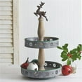 CTW Home 770507 Two-Tiered Metal Christmas Tray - Walmart.com
