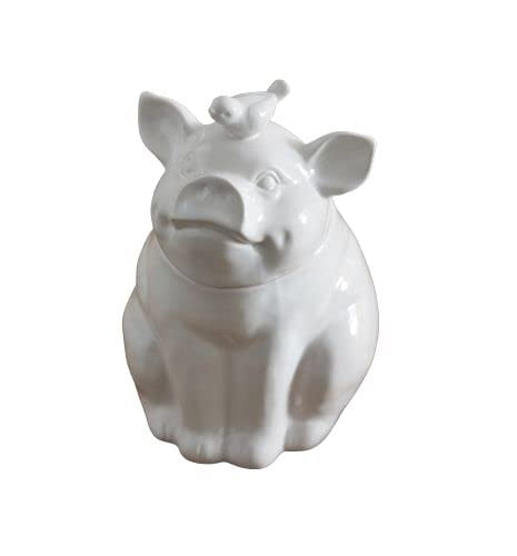 CTW Home Collection Piglet Cookie Jar, Modern Farmhouse Ceramic Food ...