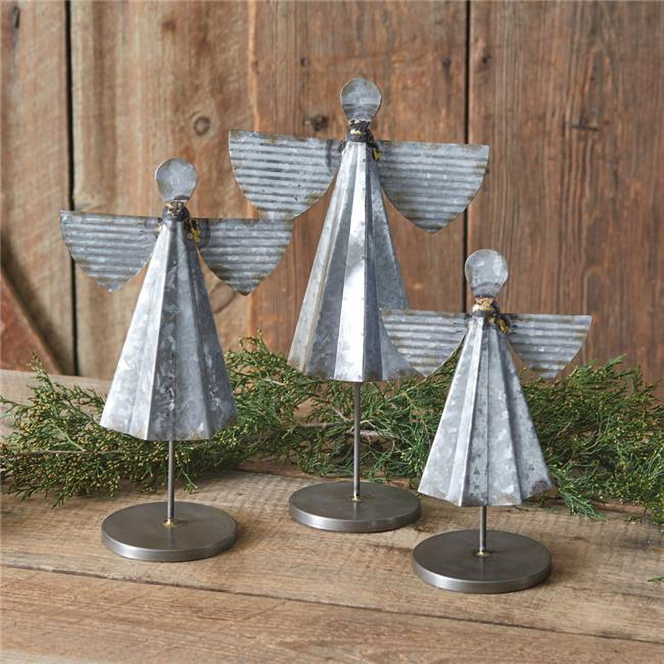 CTW Home Galvanized Metal Angels - Set of 3 - Walmart.com