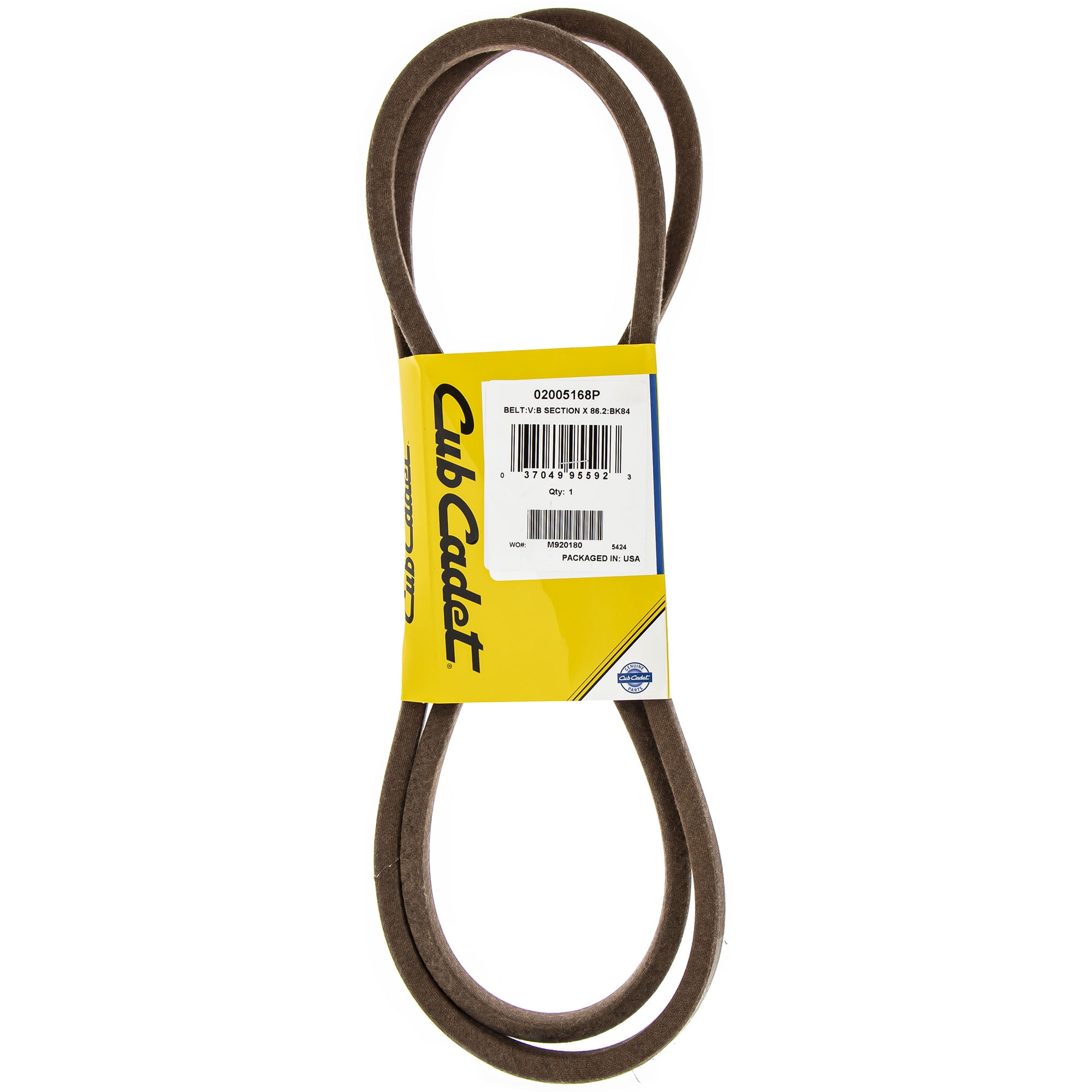 CUB CADET 02005168P B-Section Deck Drive V-Belt Recon 48 Tank 48 Lawn ...