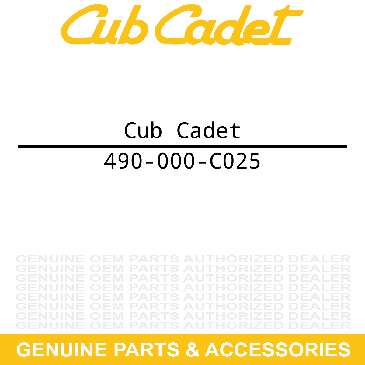 CUB CADET 490-000-C025 Engine Oil 1 Pint Bottle SAE-30 for 4-Stroke ...