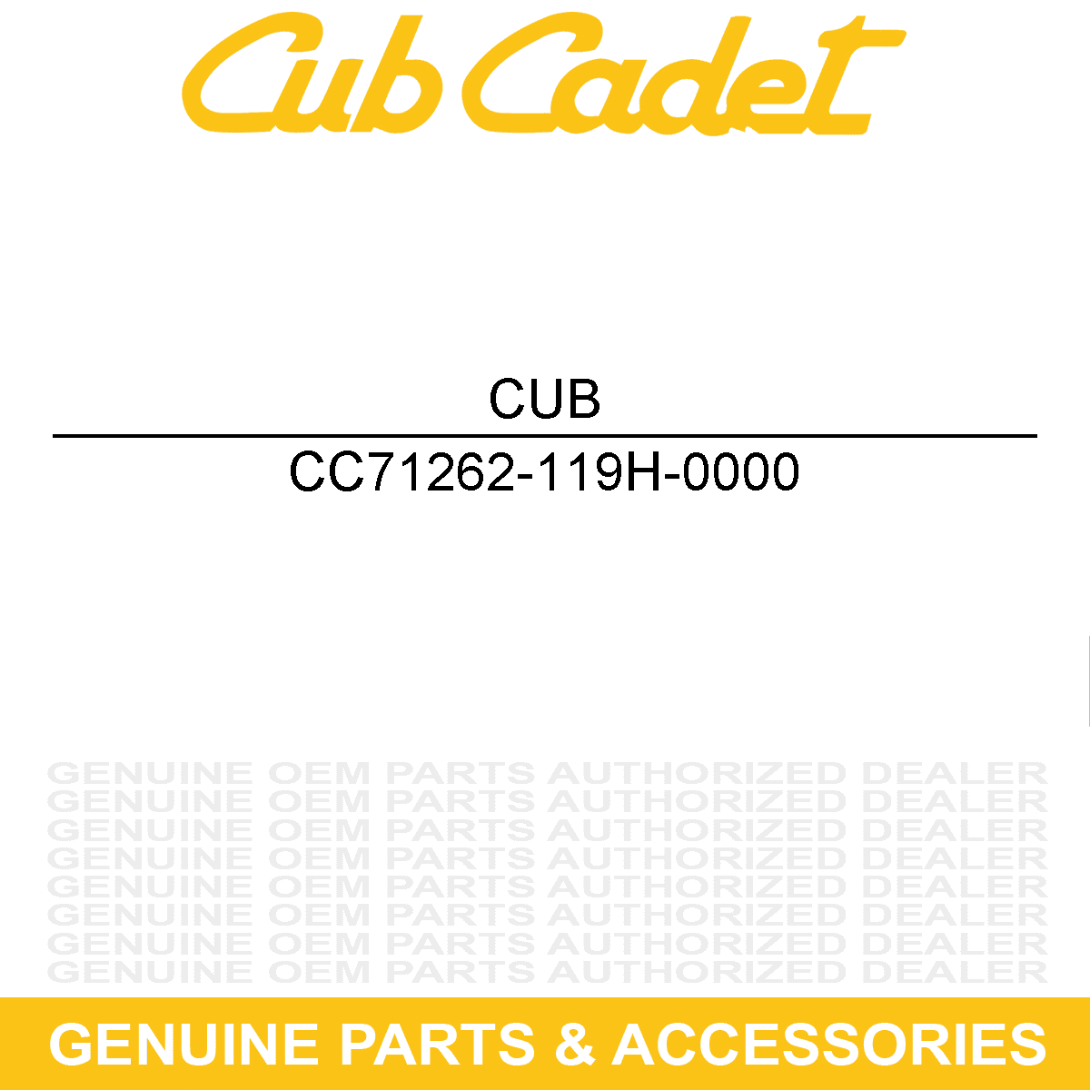 CUB CADET 71262-119H-0000 Seat Locker Body Challenger CX700 CX500 700 ...