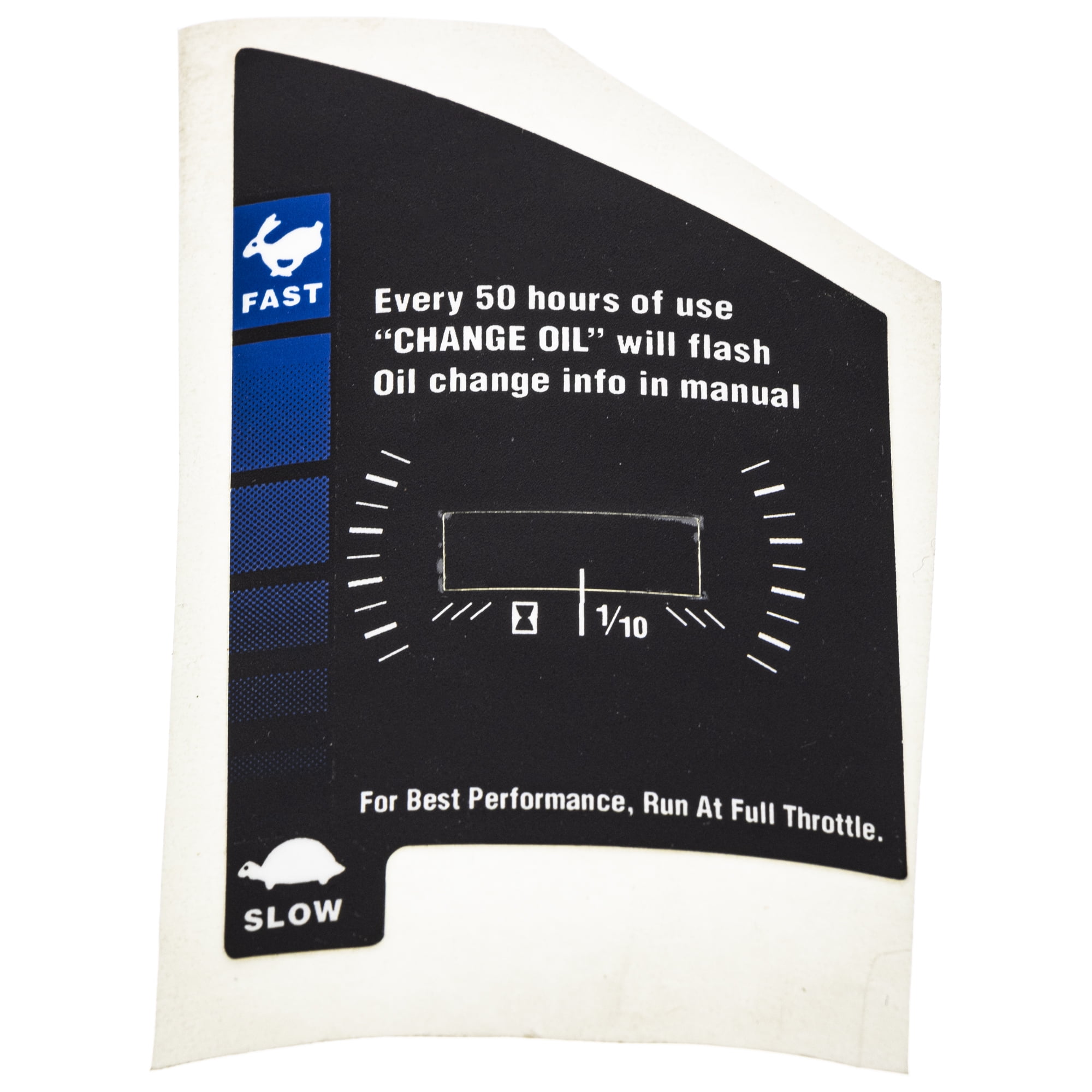 CUB CADET 777I25587 Throttle Meter Label Decal RZT LX 46 50 54 Zero ...