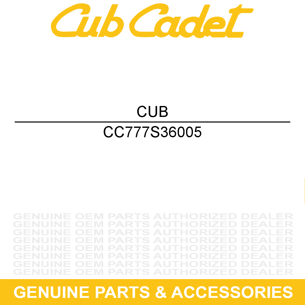 CUB CADET 777S36005 Label Dash Warning Challenger 4x4 4x2 400LX 400 ...