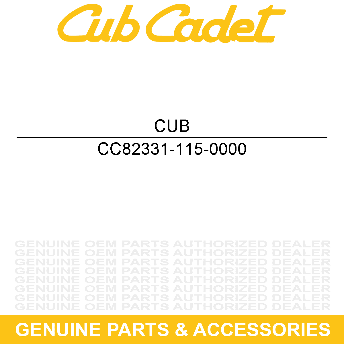 CUB CADET 82331-115-0000 Engine Cover Board 500/700 Hsn Challenger ...
