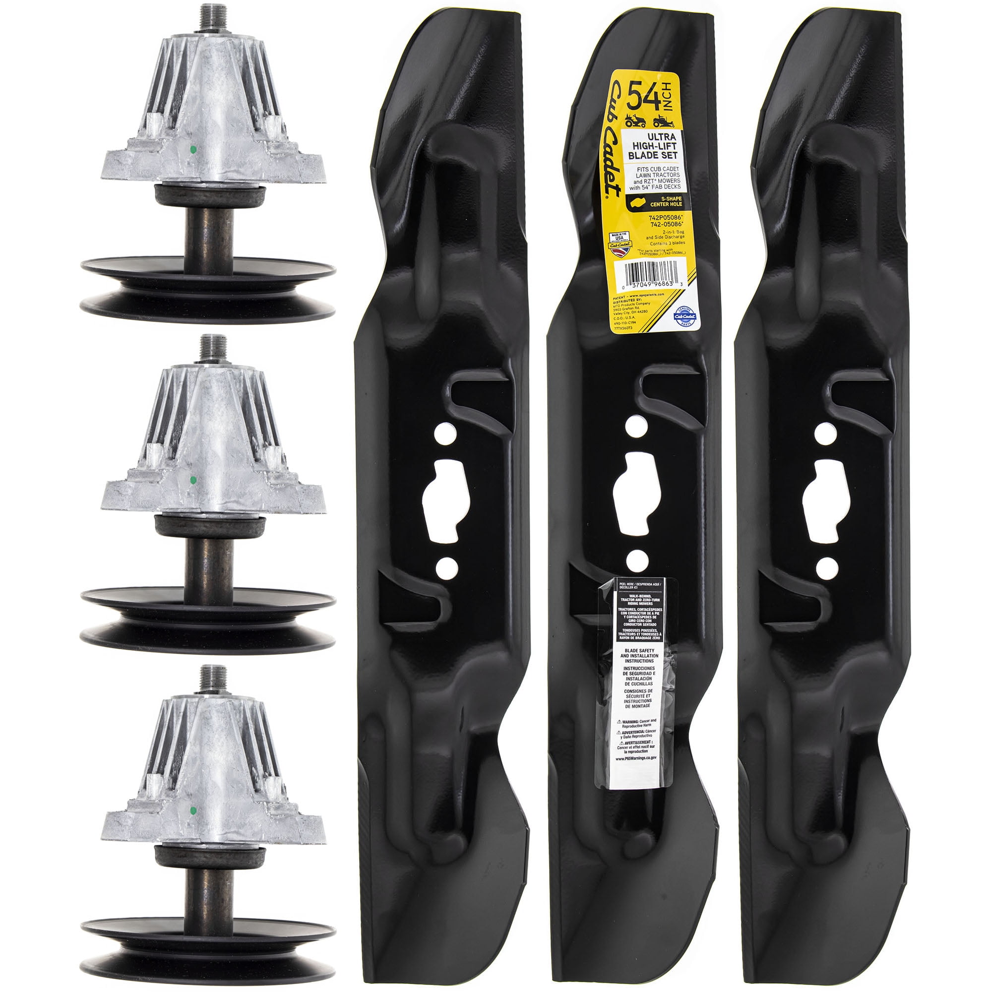 CUB CADET High Lift Blade Spindle Kit 618P09236 742P05086 XT1 ZT1 ZT2 ...